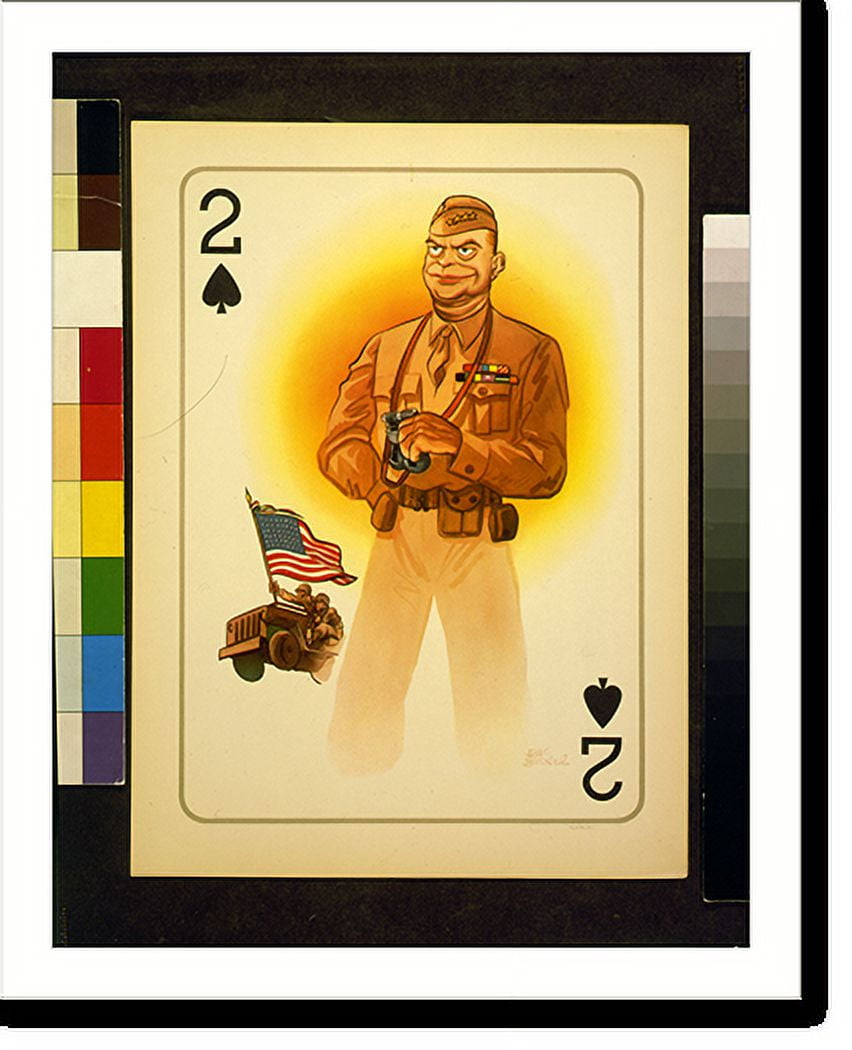 Historic Print, [Playing card, 2 of spades, showing Dwight Eisenhower ...