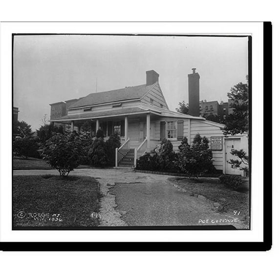 Historic Print, [Poe cottage. The Home of Edgar Allan Poe, 1846-1849 ...