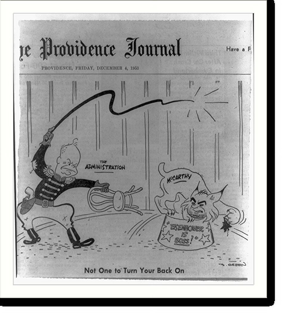 Historic Print, [Political cartoon - not one to turn your back on ...
