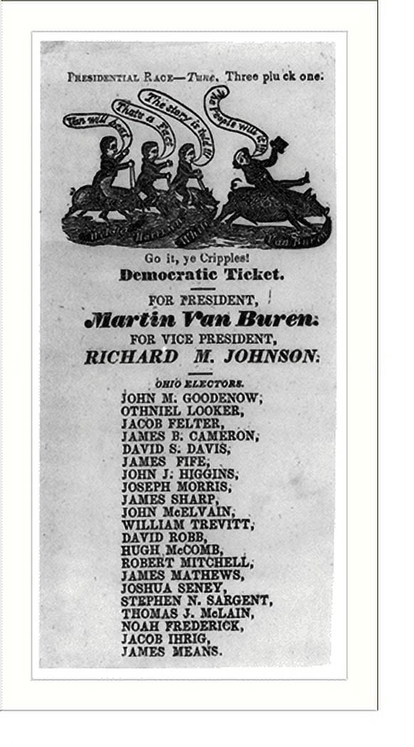 Historic Print, [Political cartoon showing Webster, Harrison, White ...