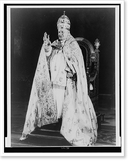Historic Print, [Pope John XXIII, full-length portrait, wearing three ...