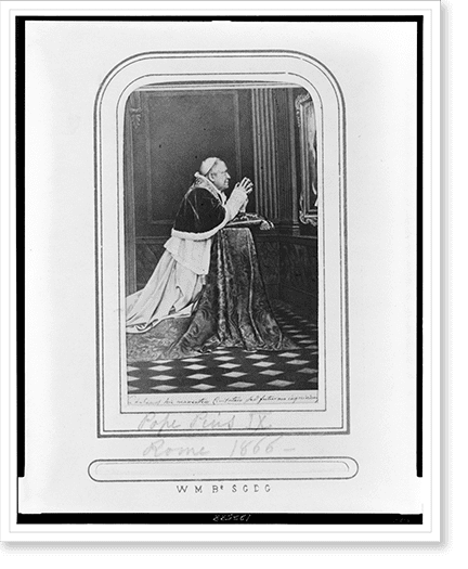 Historic Print, [Pope Pius IX, three-quarter length portrait, kneeling ...