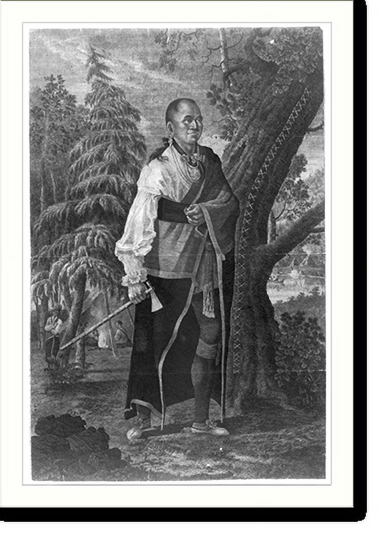 Historic Print, Portrait of Hendrick, Mohawk chief, full length ...