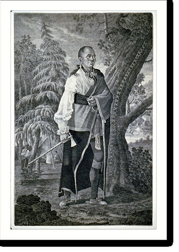 Historic Print, Portrait of Hendrick, Mohawk chief, full length ...