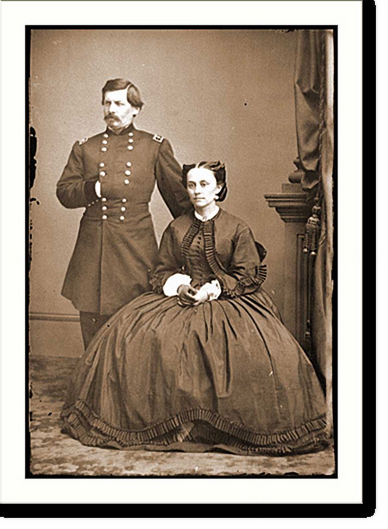 Historic Print, Portrait of Maj. Gen. George B. McClellan officer of the Federal Army and his ...