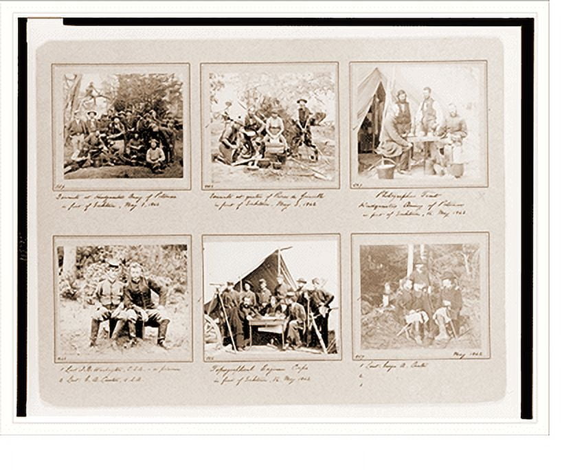 Historic Print, Portrait photographs of soldiers and servants from ...