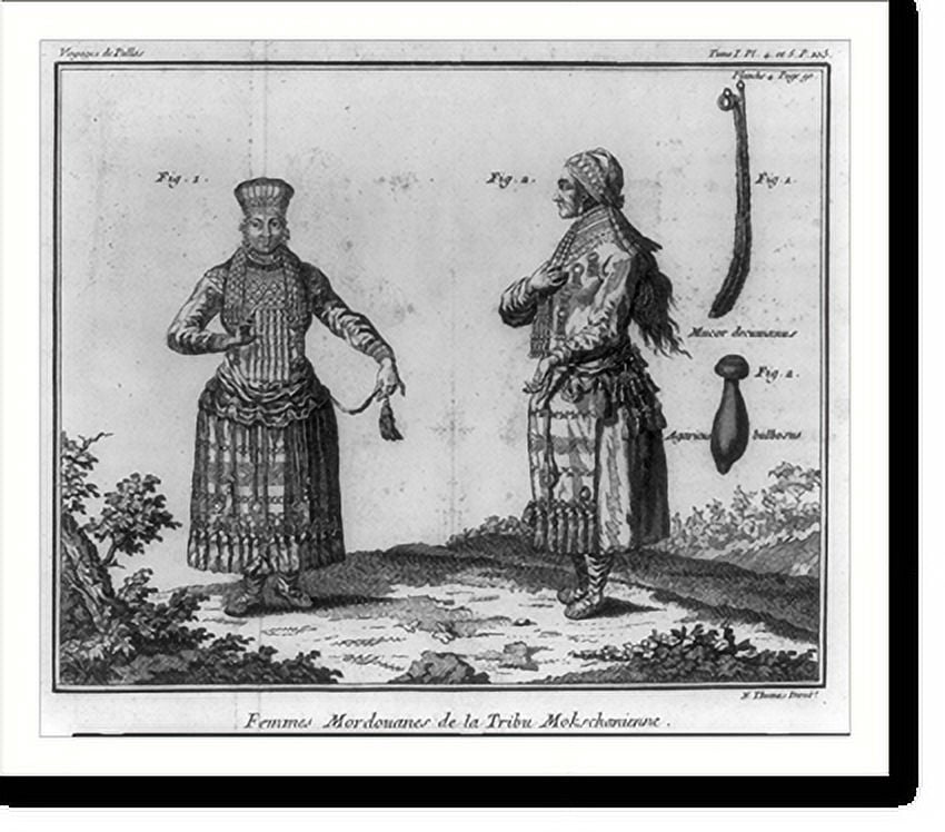Historic Print, [Portraits of Laplanders, 1770: Mordvinian women of the ...