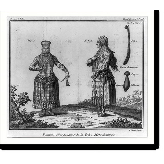 Historic Print, [Portraits of Laplanders, 1770: Mordvinian women of the ...