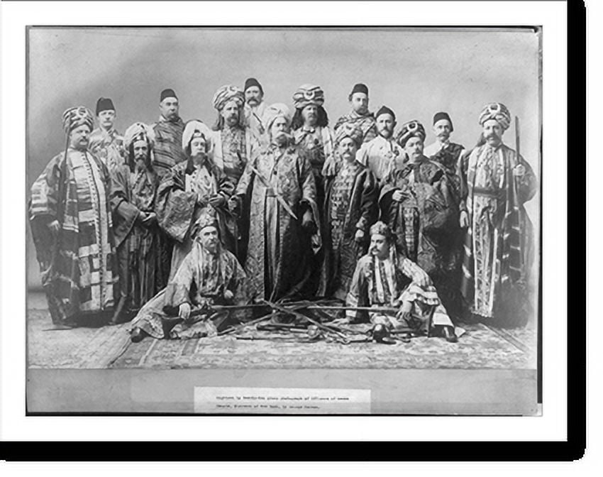 Historic Print, [Posed group of officers of Mecca Temple of the Ancient ...