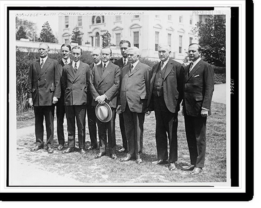 Historic Print, [President Coolidge, posed on lawn of the White House ...
