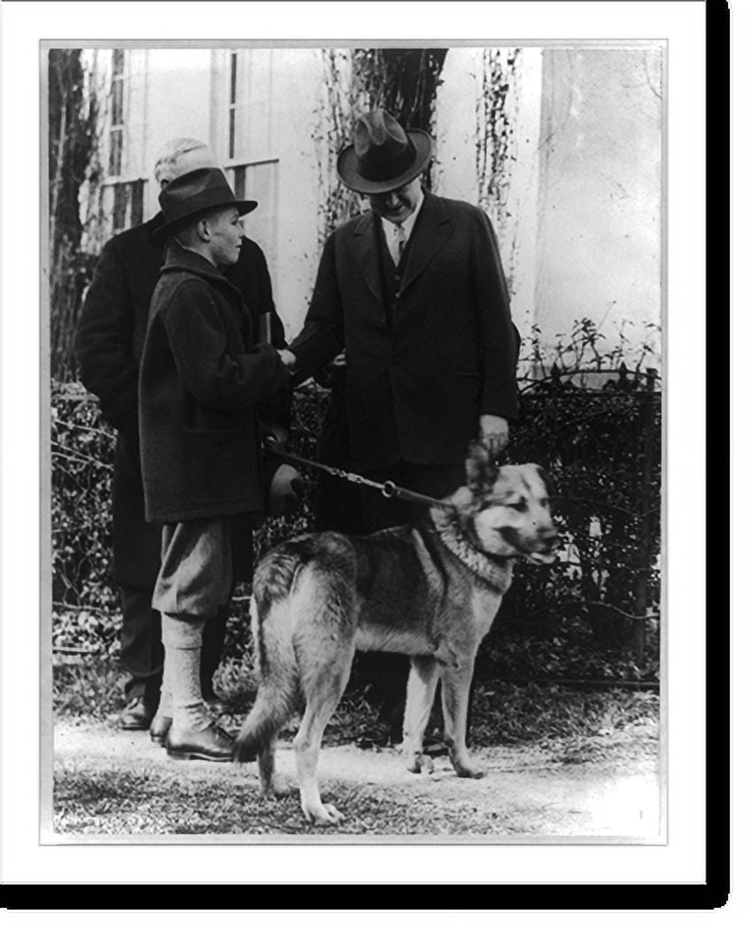 Historic Print, [President Herbert Hoover greeting 13 year old Laurence ...