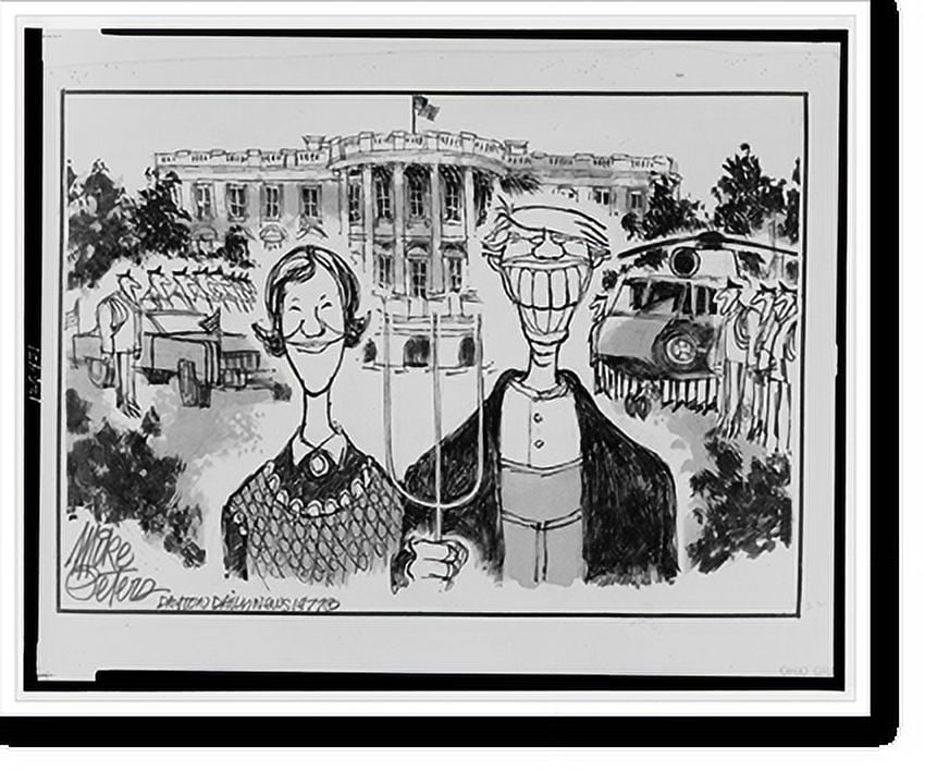 Historic Print, [President Jimmy Carter and wife Rosalynn as American ...