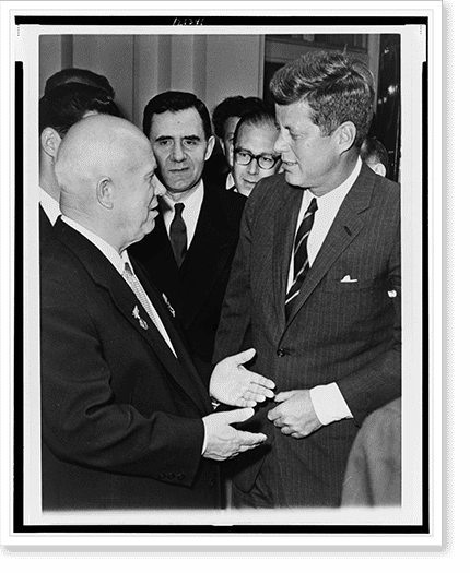 Historic Print, [President John F. Kennedy (right) meets with Nikita ...