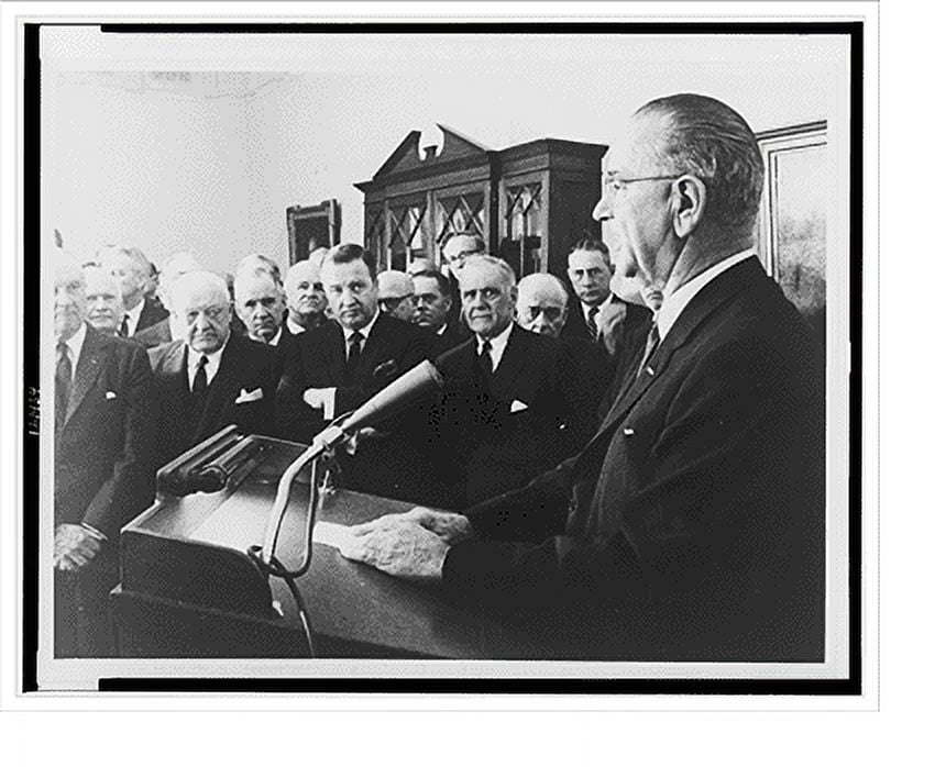 Historic Print, [President Lyndon B. Johnson, half-length portrait ...