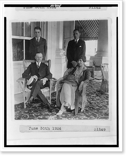 Historic Print, [President and Mrs. Coolidge, full-length portraits ...