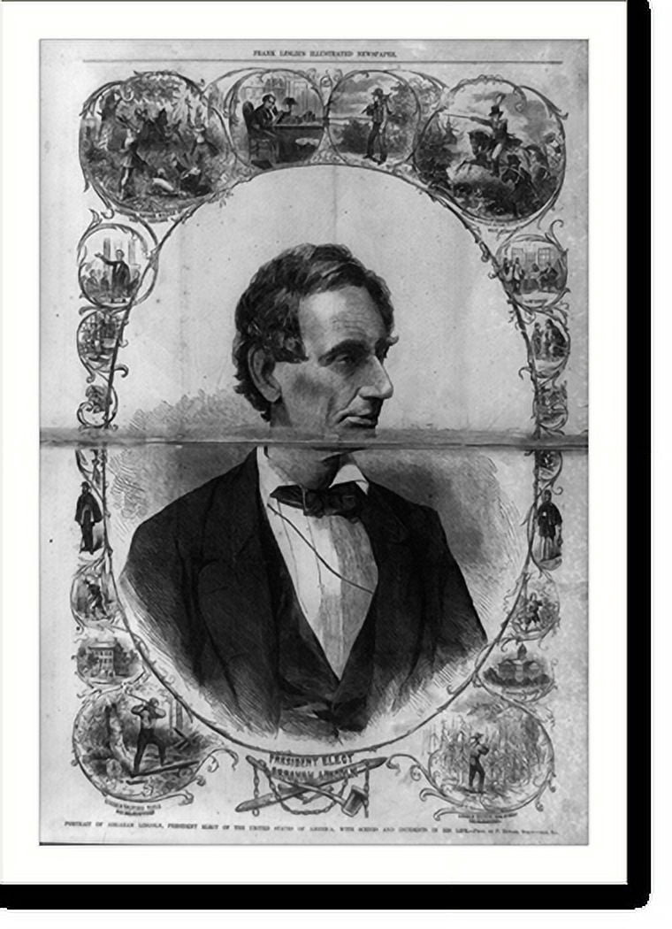 Historic Print, President elect, Abraham Lincoln Portrait of Abraham ...