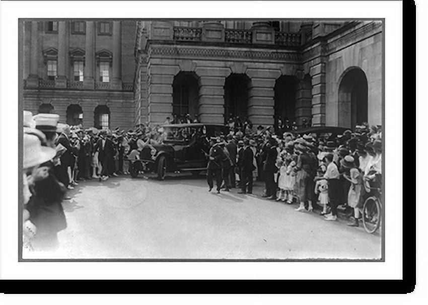 Historic Print, The President's [Woodrow Wilson's] car leaving the ...