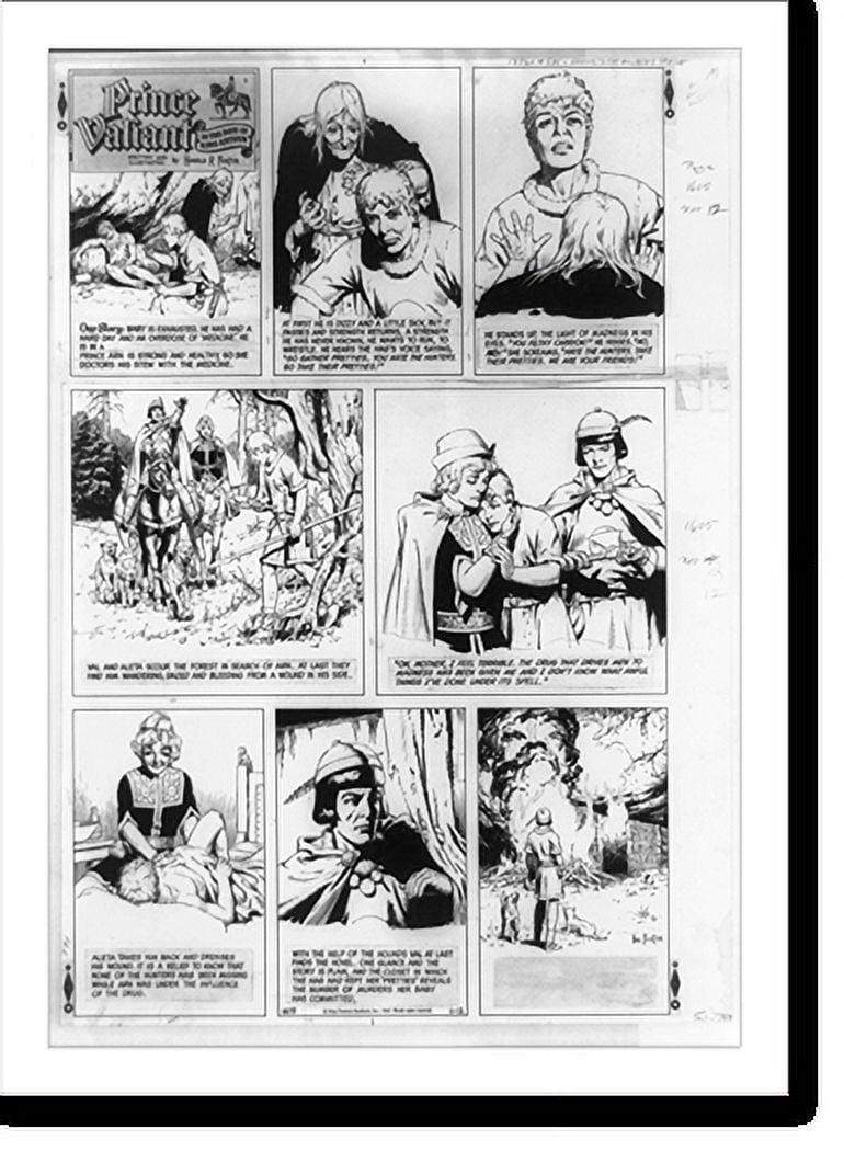 Historic Print, Prince Valiant in the days of King Arthur. Our story ...