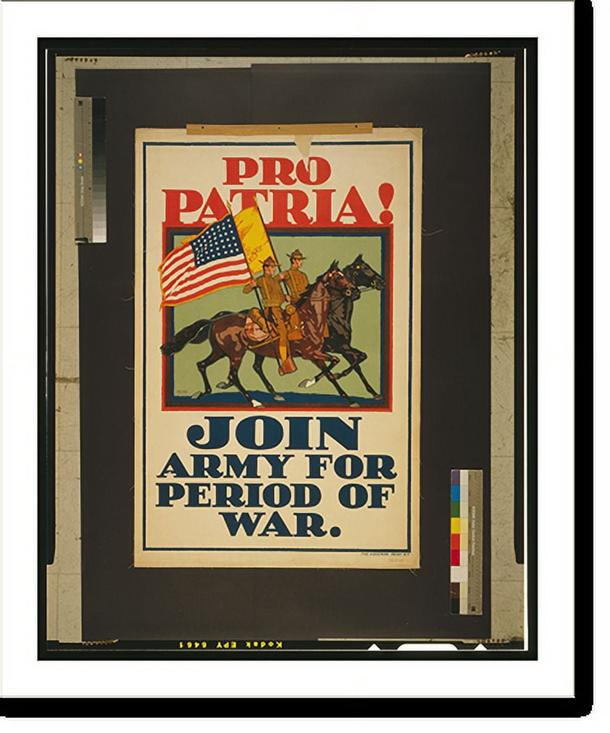 Historic Print, Pro patria! Join Army for period of war.Welsh., 18" x ...