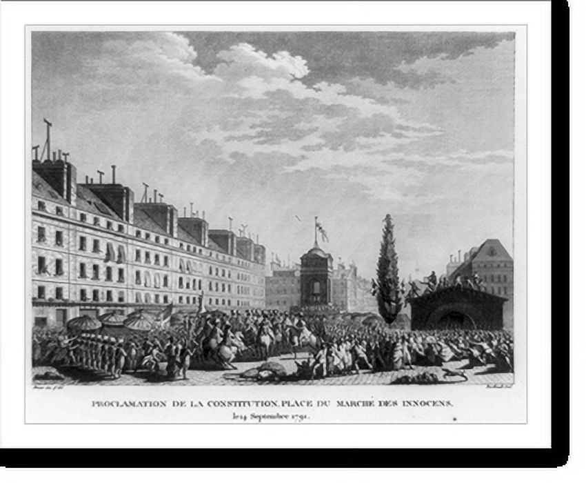 Historic Print, Proclamation de la Constitution, place du Marché des ...