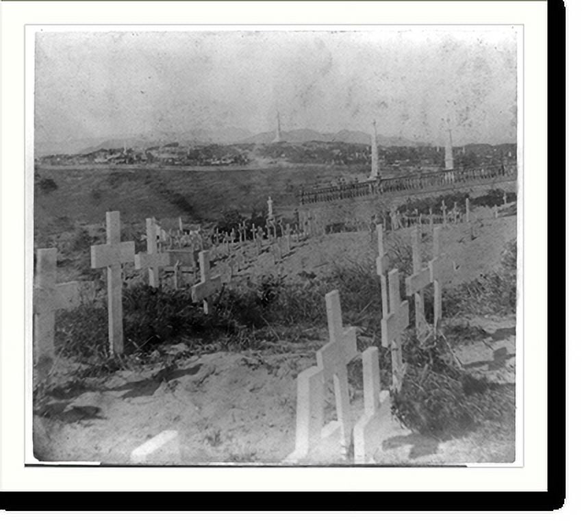 Historic Print, Protestant burying ground, (Broderick's Monument) from ...