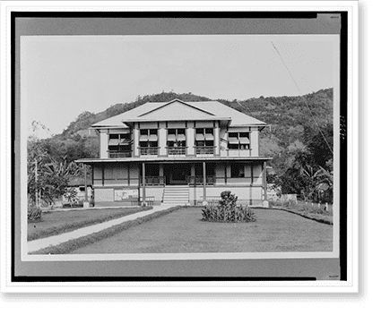 Historic Print, Provincial government building, Samor, Philippine ...