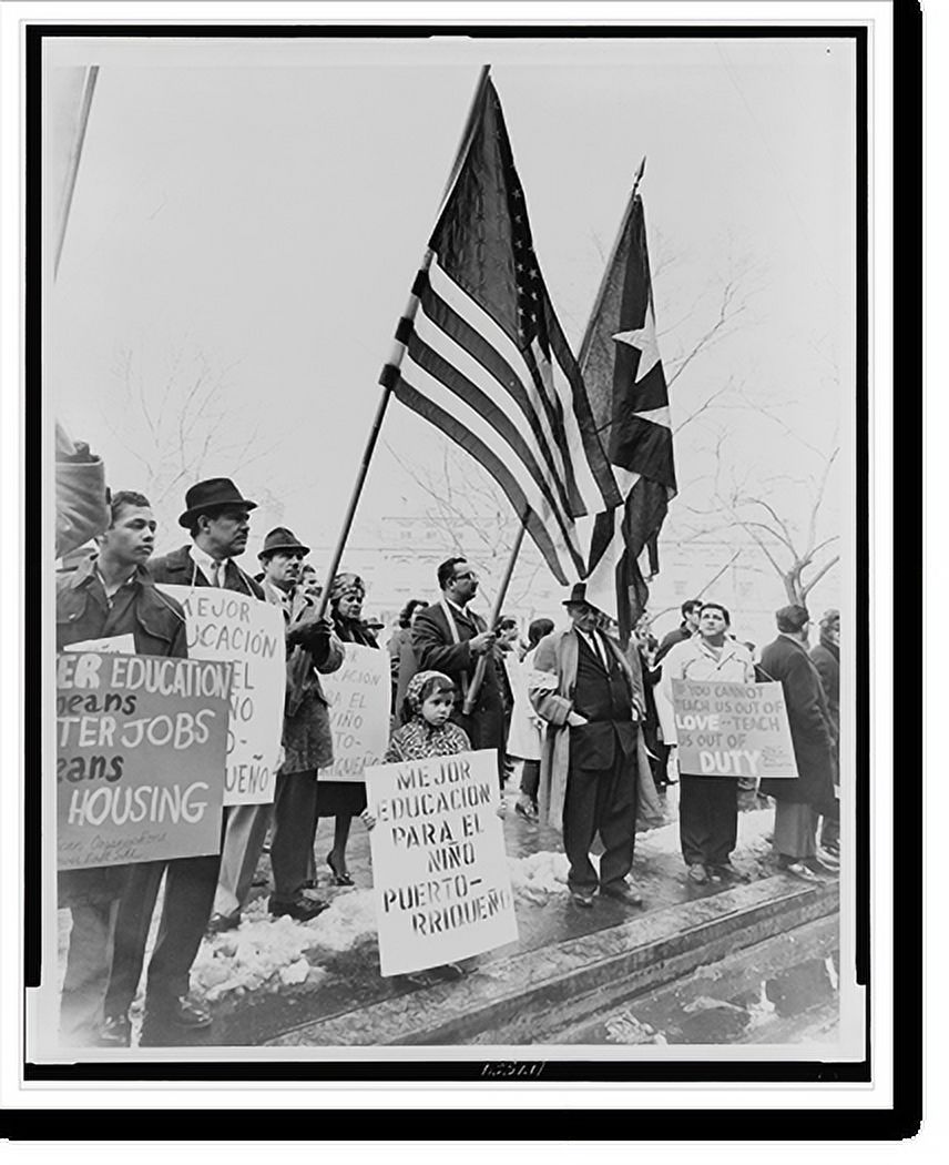 Historic Print, [Puerto Ricans demonstrate for civil rights at City ...