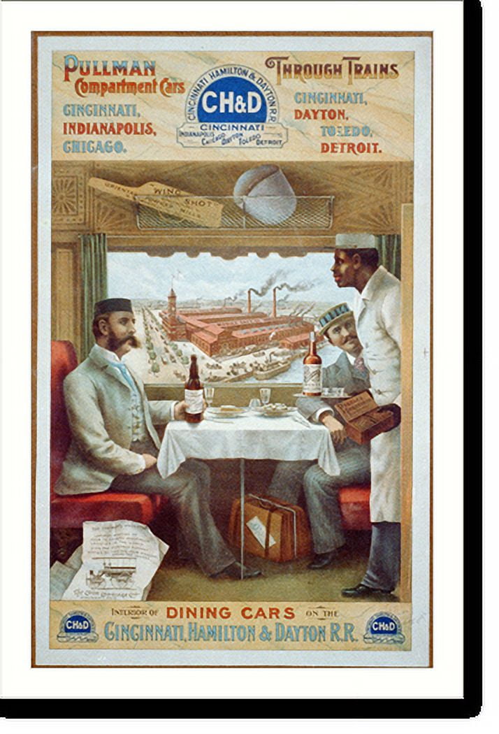 Historic Print, Pullman compartment cars through trains . interior of ...