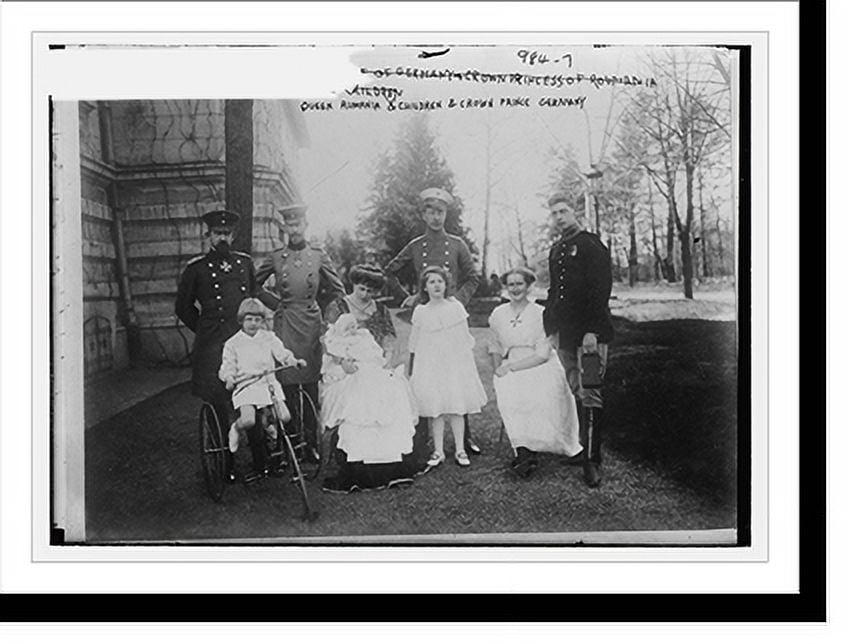 Historic Print, Queen of Roumania and children with Crown Prince of ...