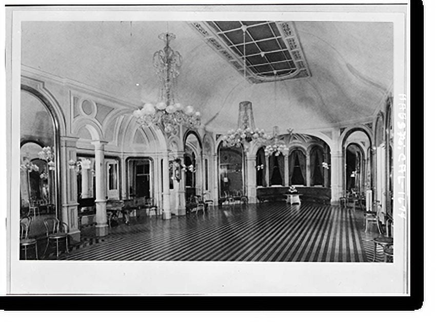 Historic Print, Ralston Hall, Ralston Avenue, Belmont, San Mateo County ...