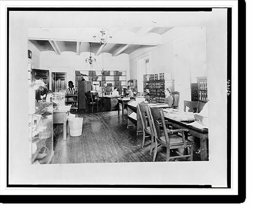 Historic Print, Reading room for the blind in the Library of Congress ...