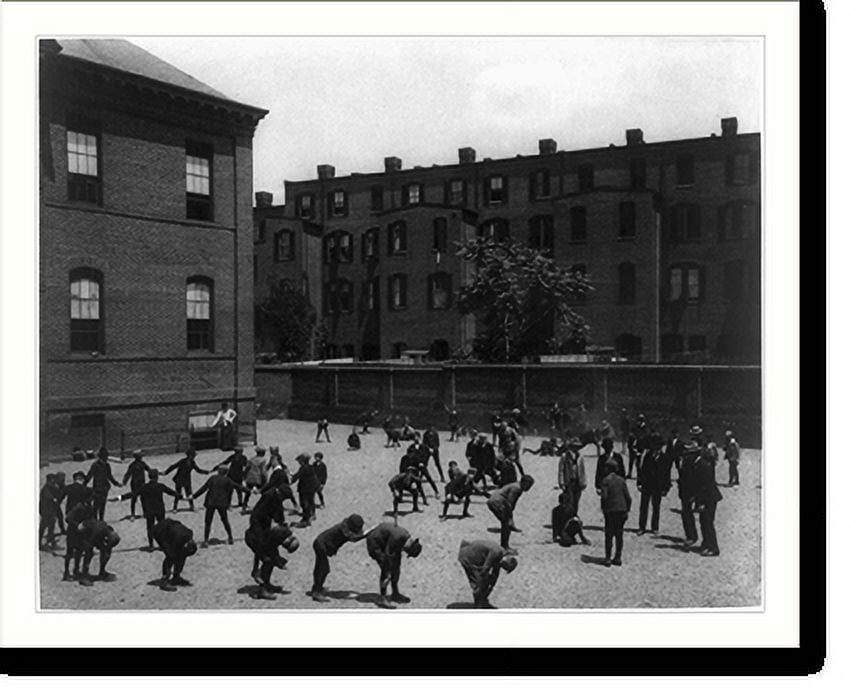 Historic Print, [Recess period on the playground, 6th Division], 16" x ...