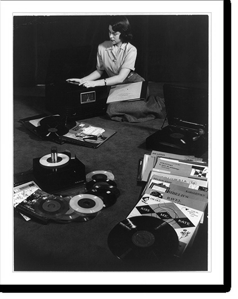 Historic Print, Record players matching the three types of records ...