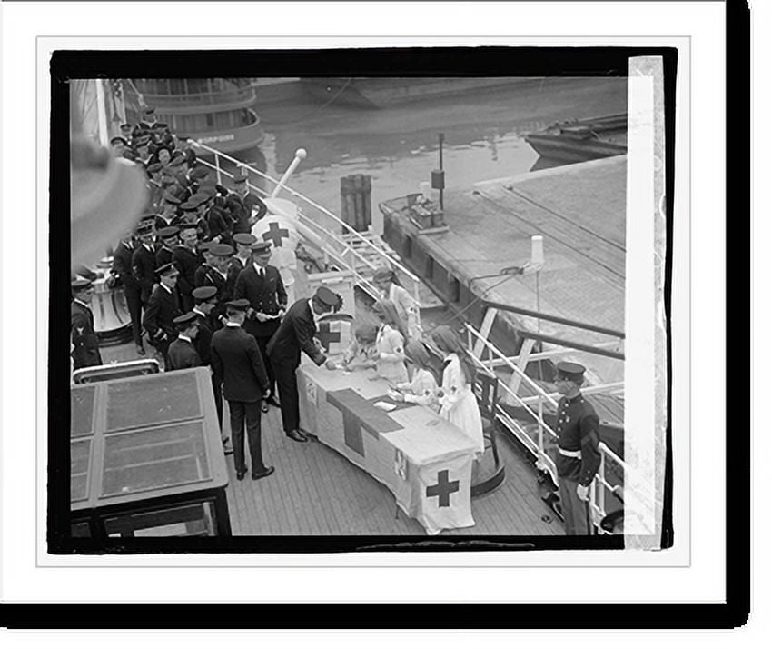 Historic Print, Red Cross roll call on May Flower, 11/4/22, 16" x 20 ...