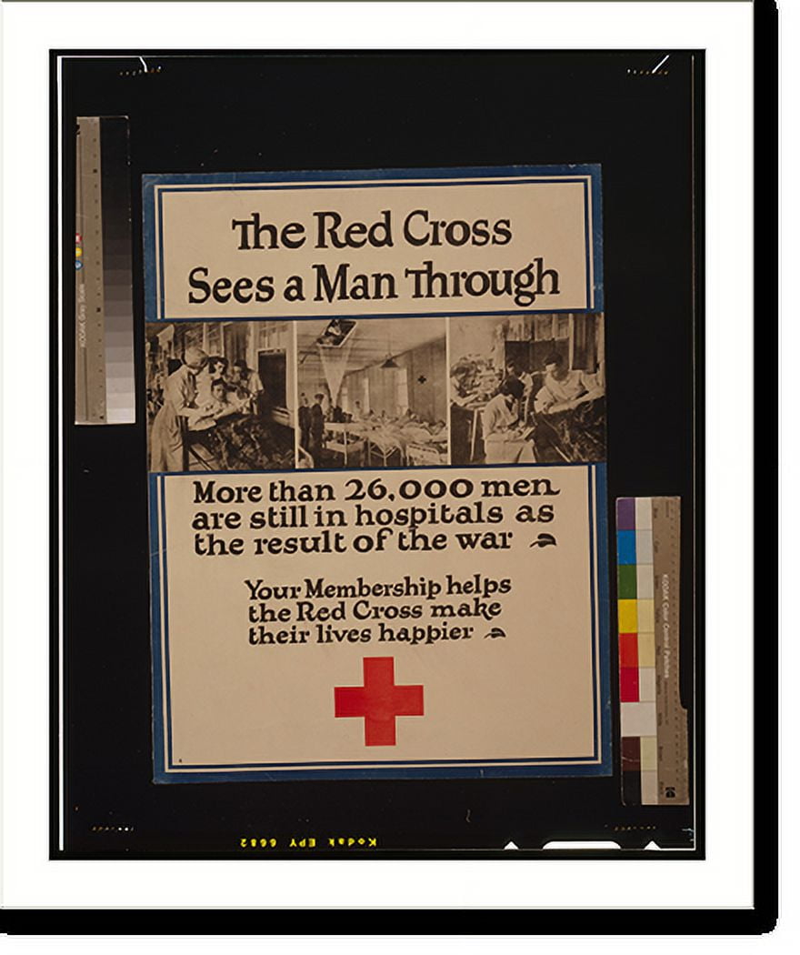 Historic Print, The Red Cross sees a man through More than 26,000 men ...