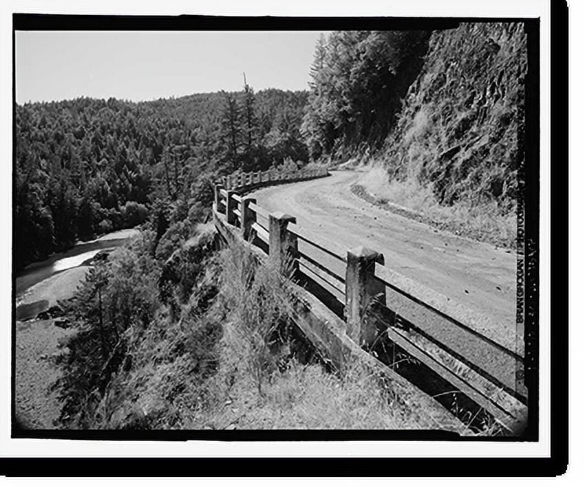 Historic Print, Redwood National & State Parks Roads, California coast ...