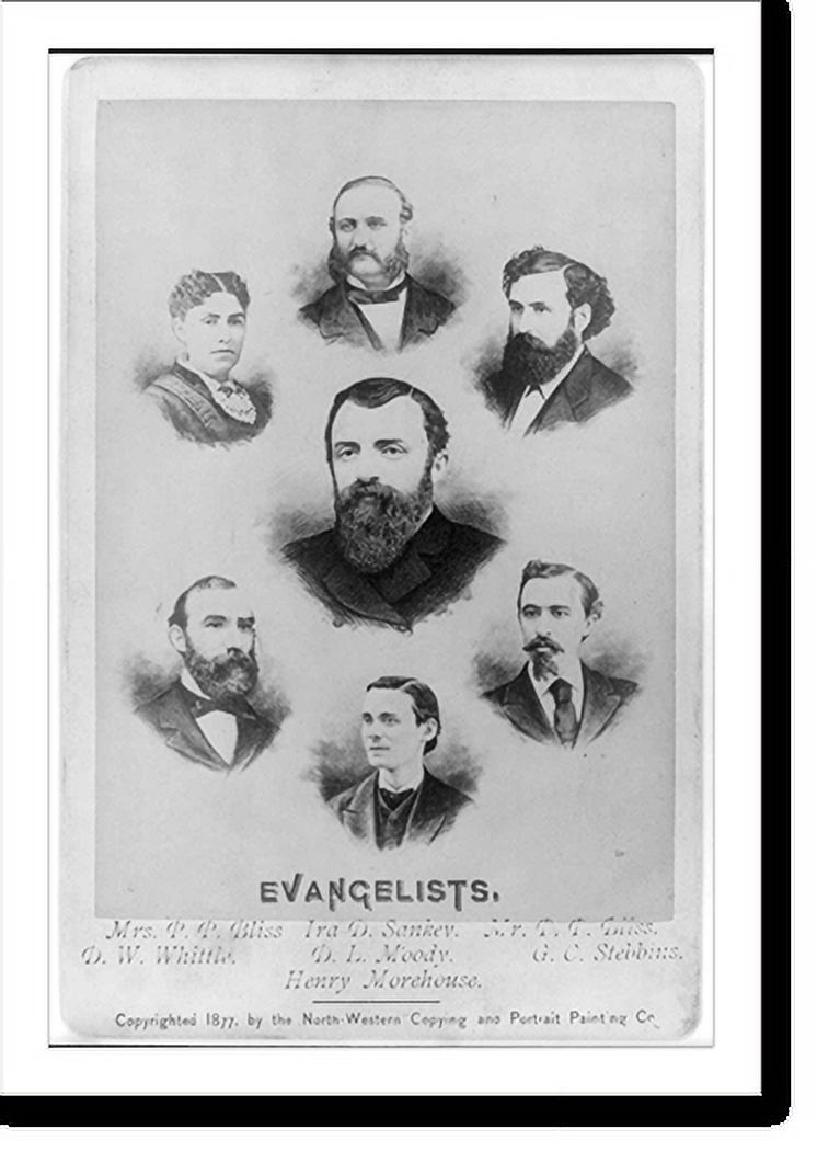 Historic Print, [Reproduction of composite of 7 bust engravings of D.L ...