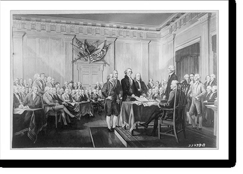 Historic Print, [Reproduction of the Declaration of Independence ...