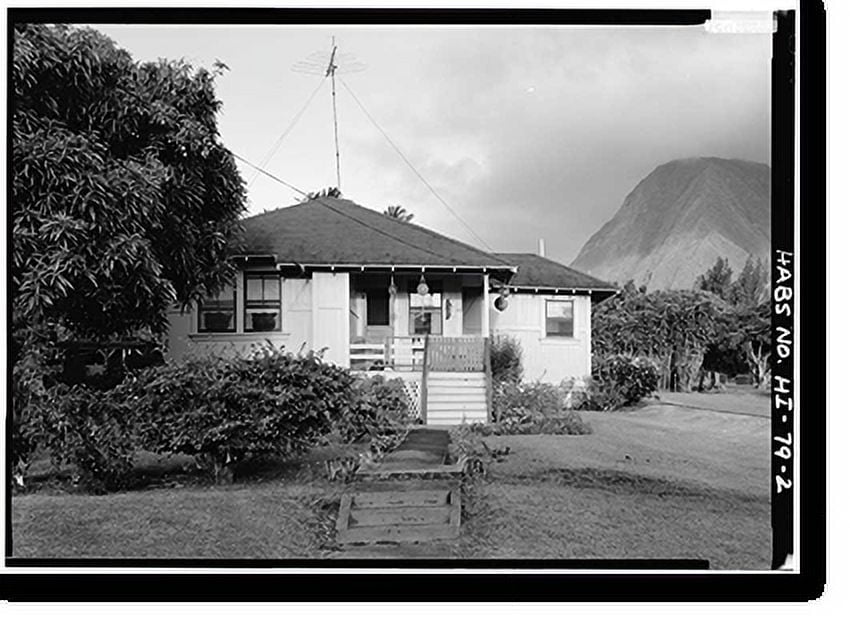 Historic Print, Residence, Building No. 56, Kamehameha Street, Moloka'i ...