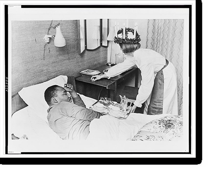 Historic Print, [Rev. Martin Luther King, being served breakfast in bed ...