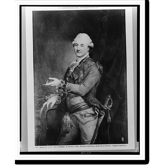 Historic Print, Ritratto di Stanislao ultimo Re d: Polonia.Ed. Alinari ...