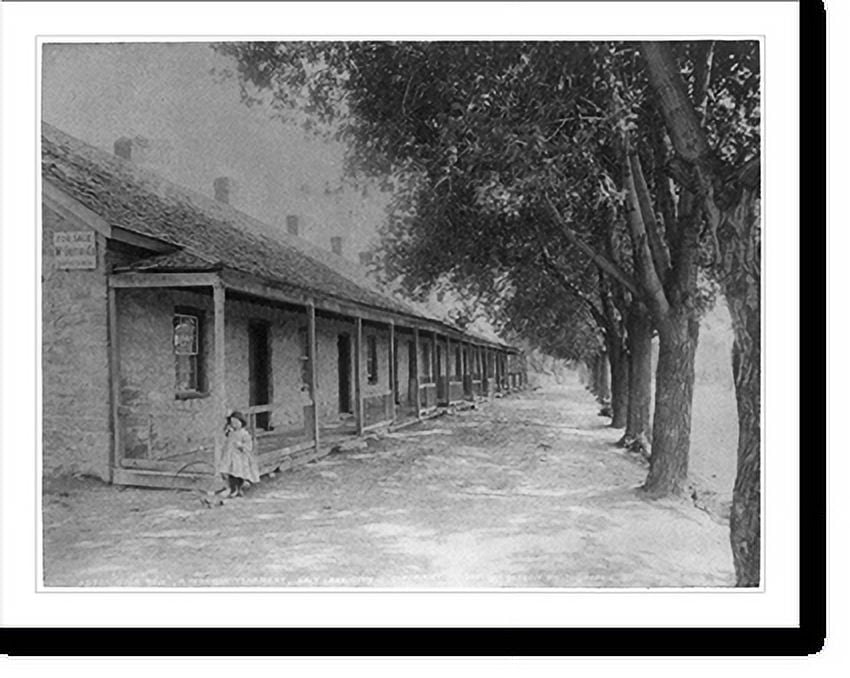 Historic Print, Rock Row, a Mormon tenement, Salt Lake City, 16" x 20 ...