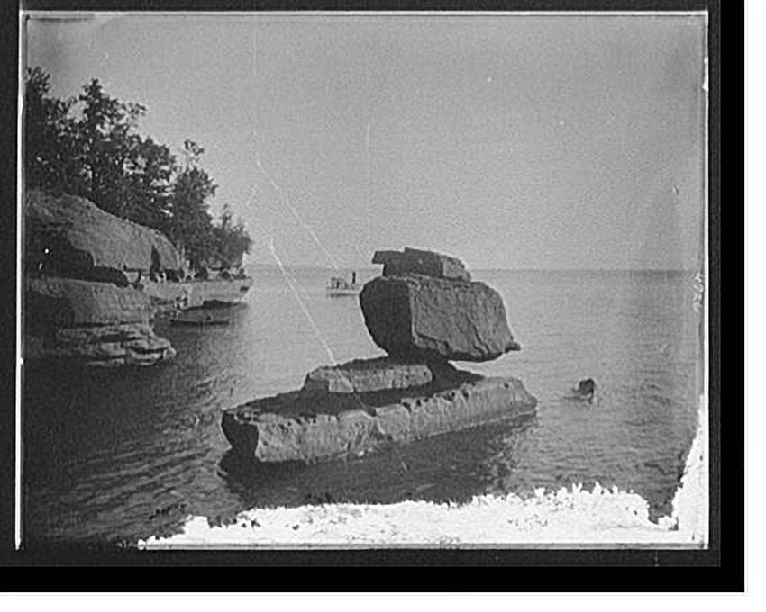 Historic Print, [Rock in Apostle Islands, Lake Superior], 16" x 20 ...
