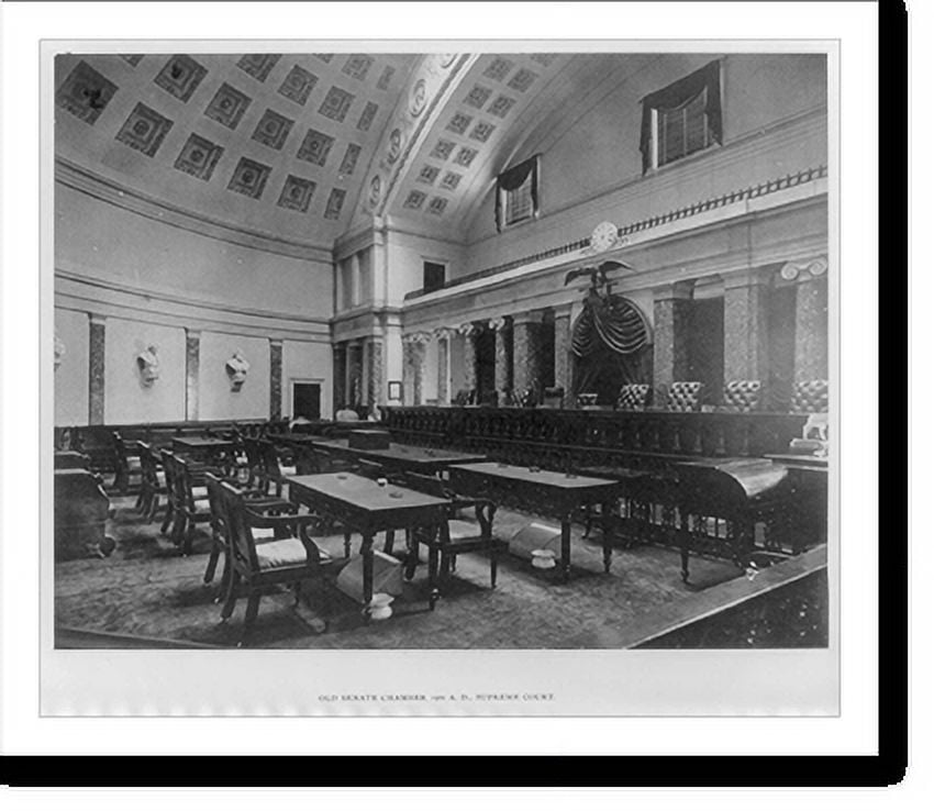 Historic Print, [Rooms in the U.S. Capitol: Old Senate Chamber, 1900 A ...