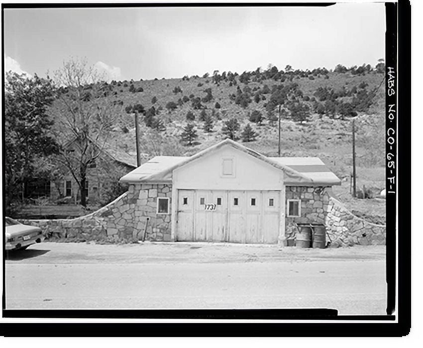 Historic Print, Rooney Ranch, Garage No. 1, Rooney Road & West Alamdea ...