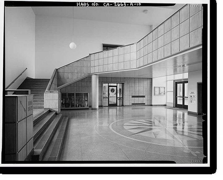 Historic Print, Roosevelt Base, Administration & Brig Building, Bounded ...