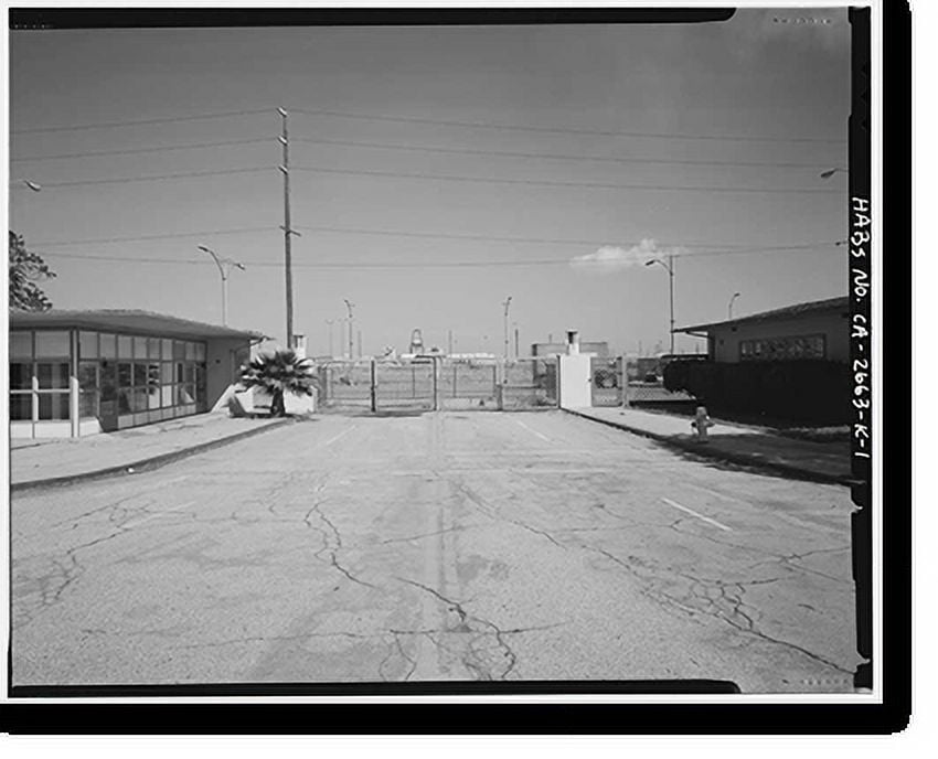 Historic Print, Roosevelt Base, Main Gate No. 1, Ocean Boulevard where ...