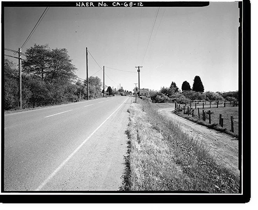Historic Print, Rowdy Creek Bridge, Spanning Rowdy Creek at Fred Haight ...
