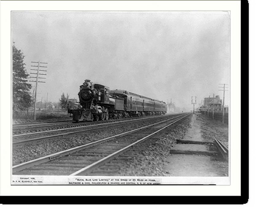 Historic Print, Royal Blue Line Limited", at the speed of 55 miles an ...