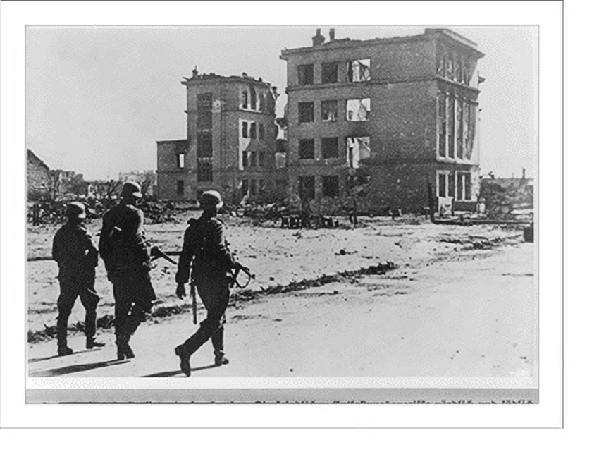 Historic Print, [Ruins of Stalingrad, Russia, Sept. 1942: three German ...